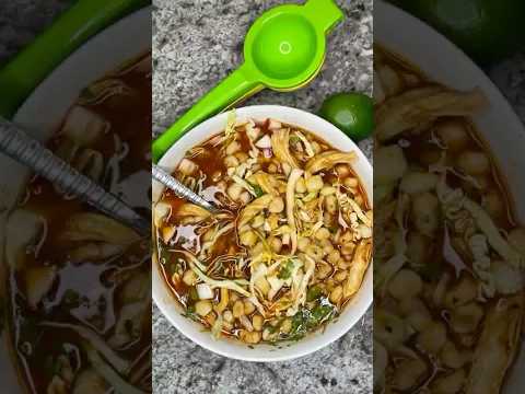Red Chicken Pozole #chickenpozole #pozolerojo #pozole #mexicanfood
