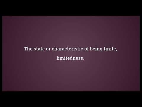 Finitude Meaning