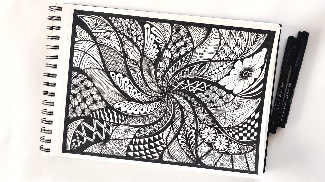 Zentangle art || Doodle patterns || Zen-doodle || mandala art
