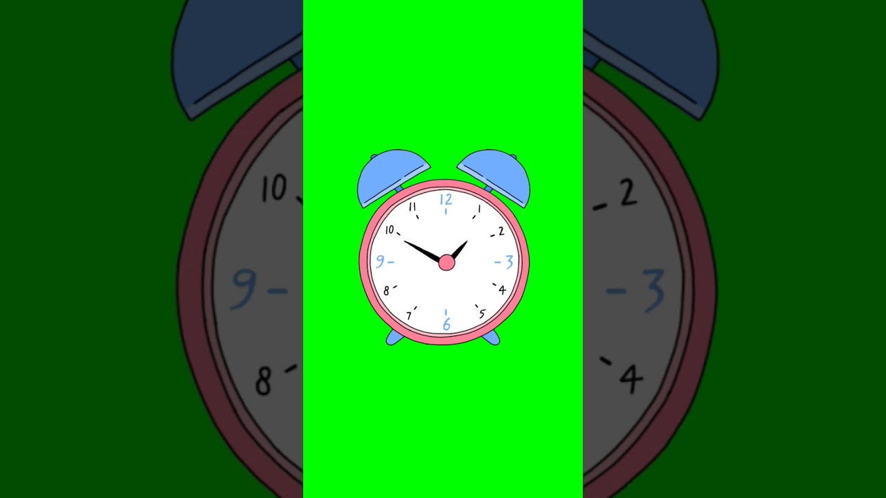 Green Screen Animated Clock #digitalclock #clock #shorts
