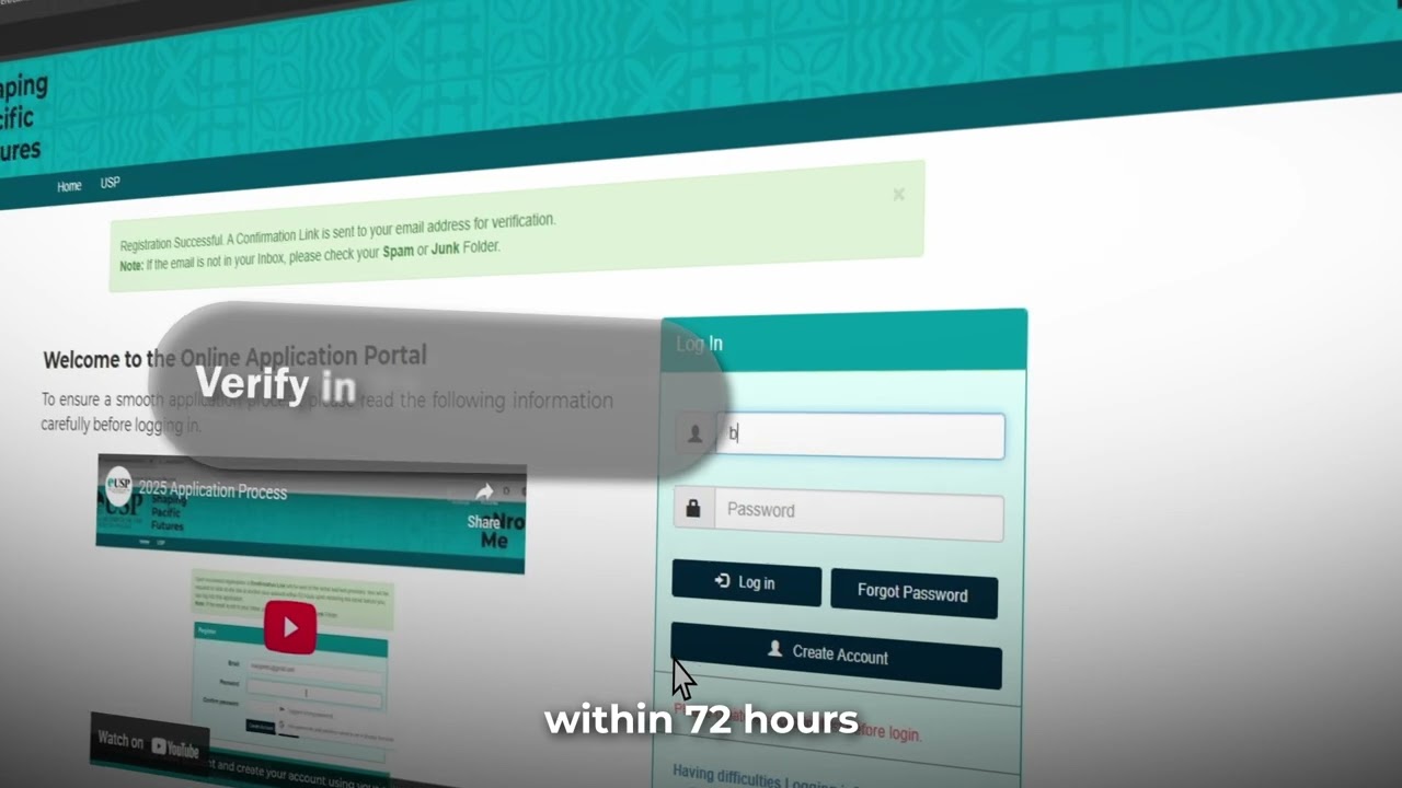 USP Online Application Process Guide