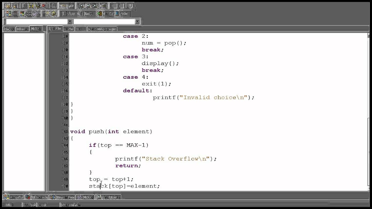 Data Structure tutorial 2.2 : Stack using array Push Function