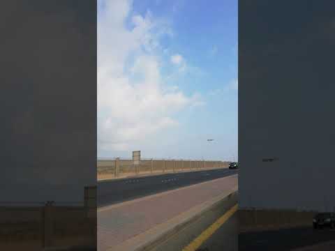 Flight landing at bahrain international Airport
