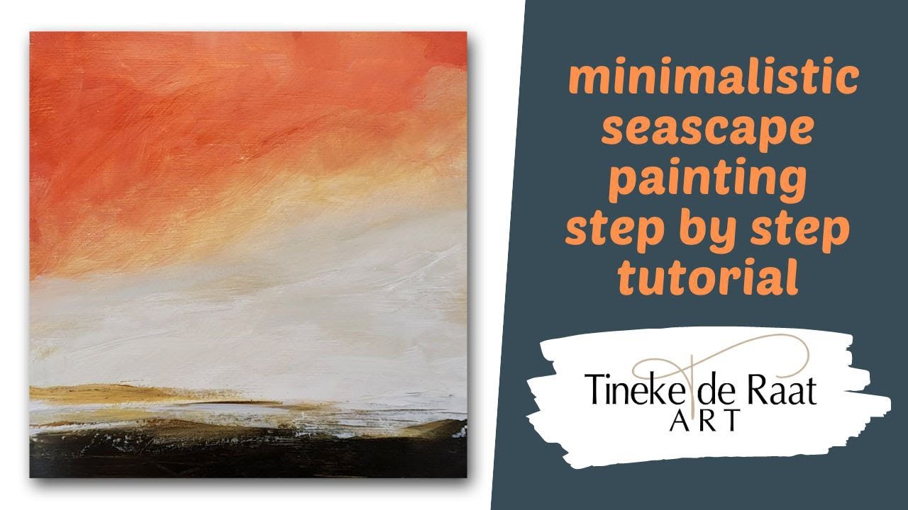 BEGINNERS abstract seascape painting TUTORIAL