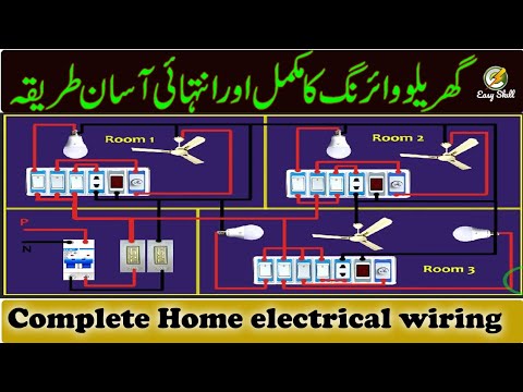 Complete electrical wiring || Electrical home wiring in urdu
