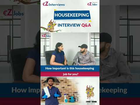 || Housekeeping Interview Q&As in English I How important is this housekeeping job for ou? ||