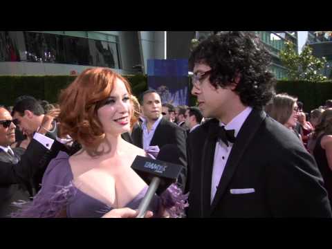 Christina Hendricks and Geoffery Arend: 62nd Primetime Emmys Red Carpet 2010
