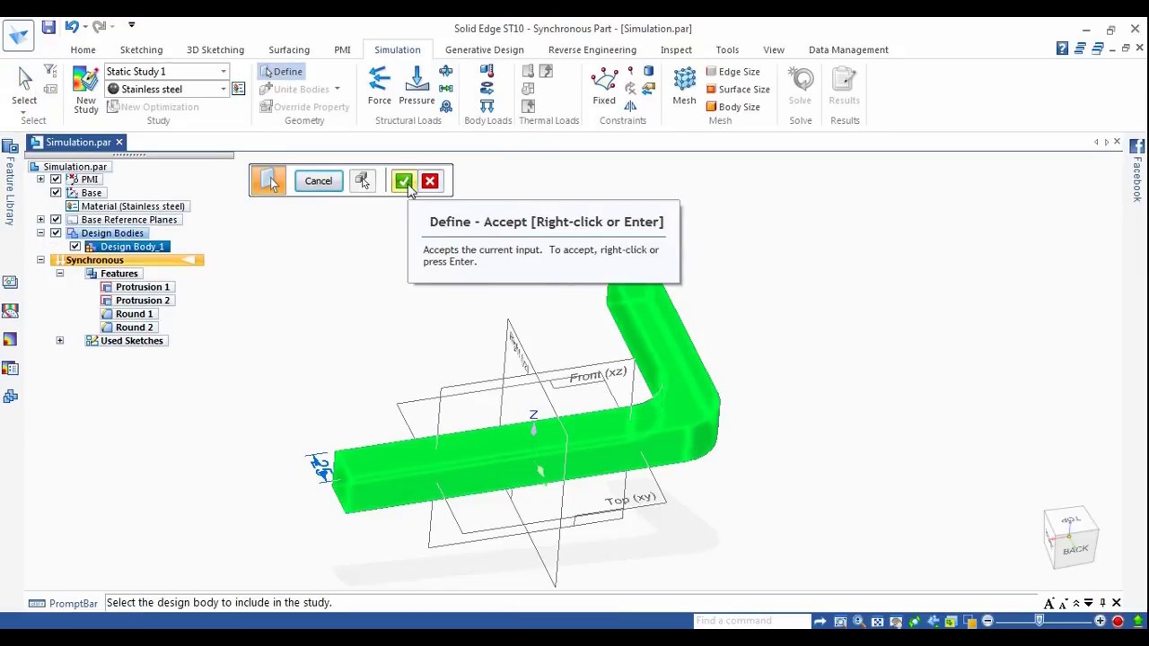 Introduction to Simulation - Siemens Solid Edge Tutorial