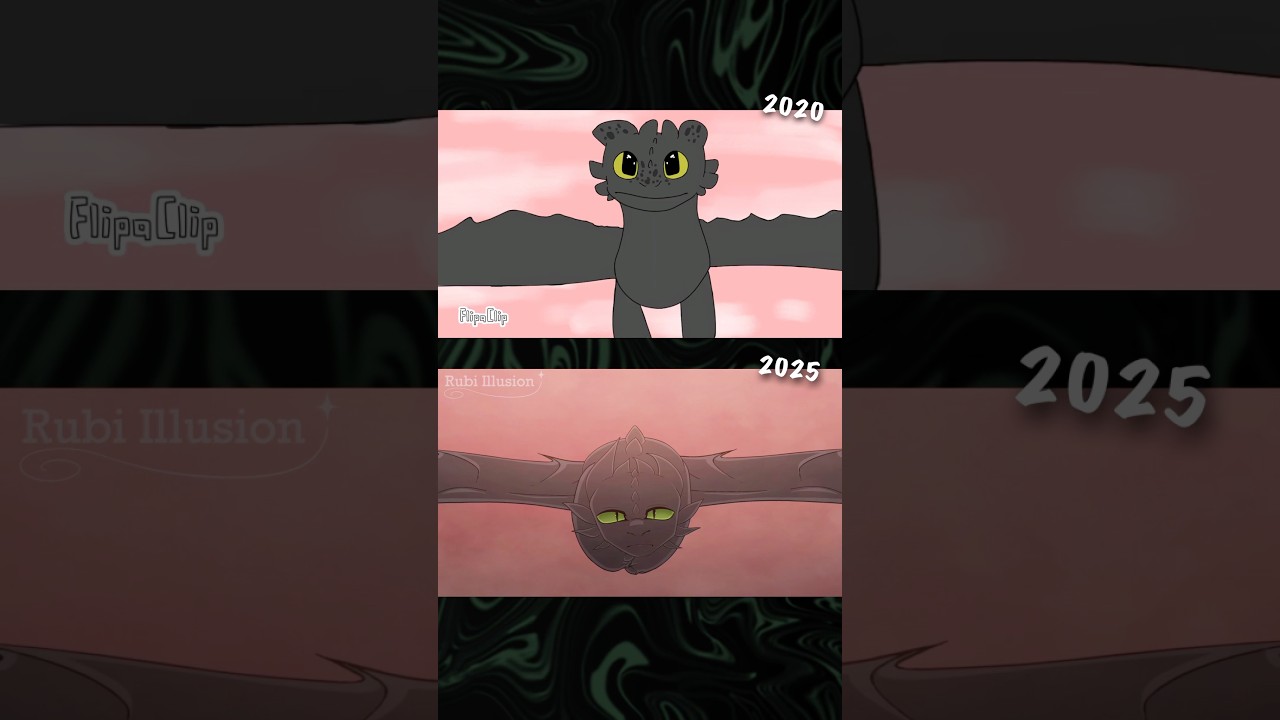 FIRST vs LATEST animation #animation #httyd #httydanimation #dragon #toothless #howtotrainyourdragon