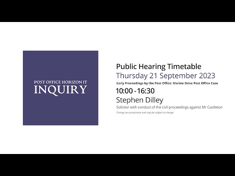 Stephen Dilley - Day 65 AM (21 September 2023) - Post Office Horizon IT Inquiry