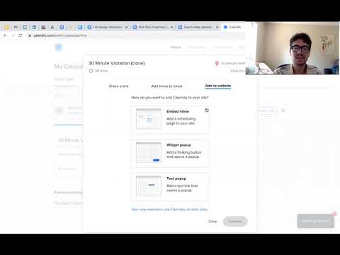 Embed a Calendly widget into your website - updated 2021