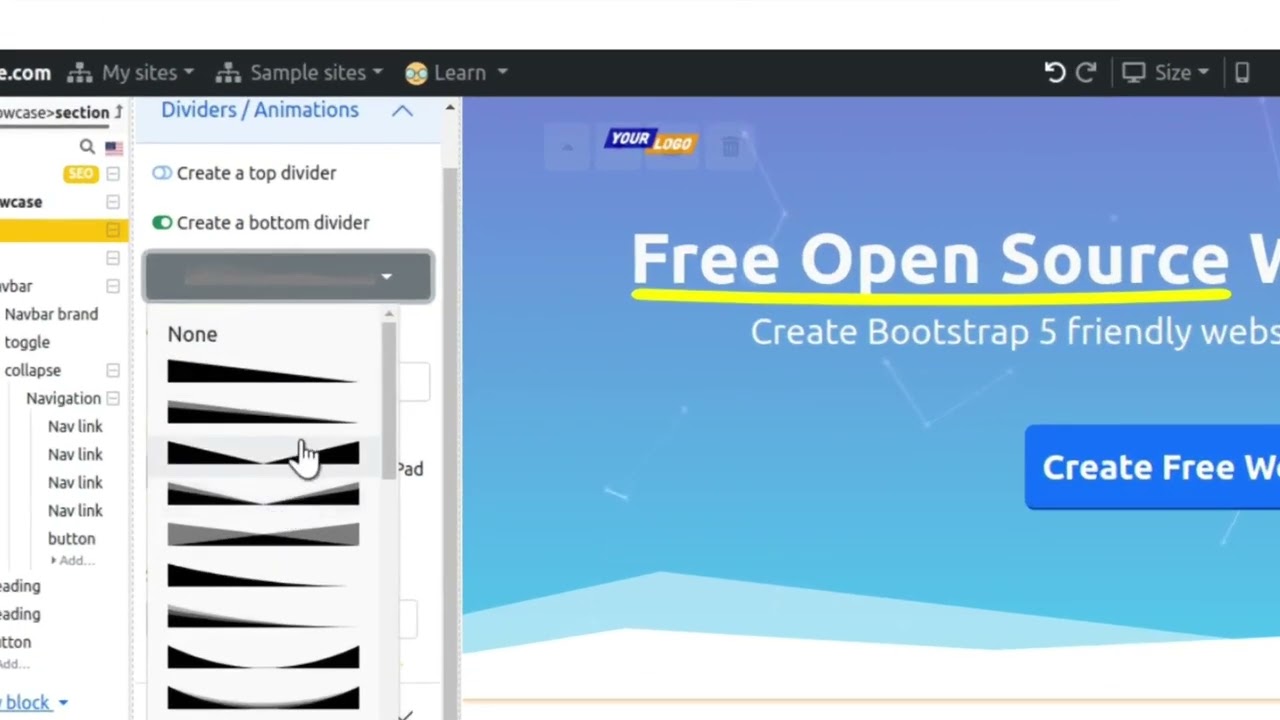 Free bootstrap 5 website builder