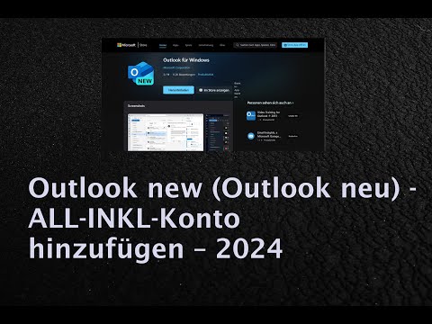 Outlook new (Outlook neu) - Konto bei ALL-INKL hinzufügen – 2025