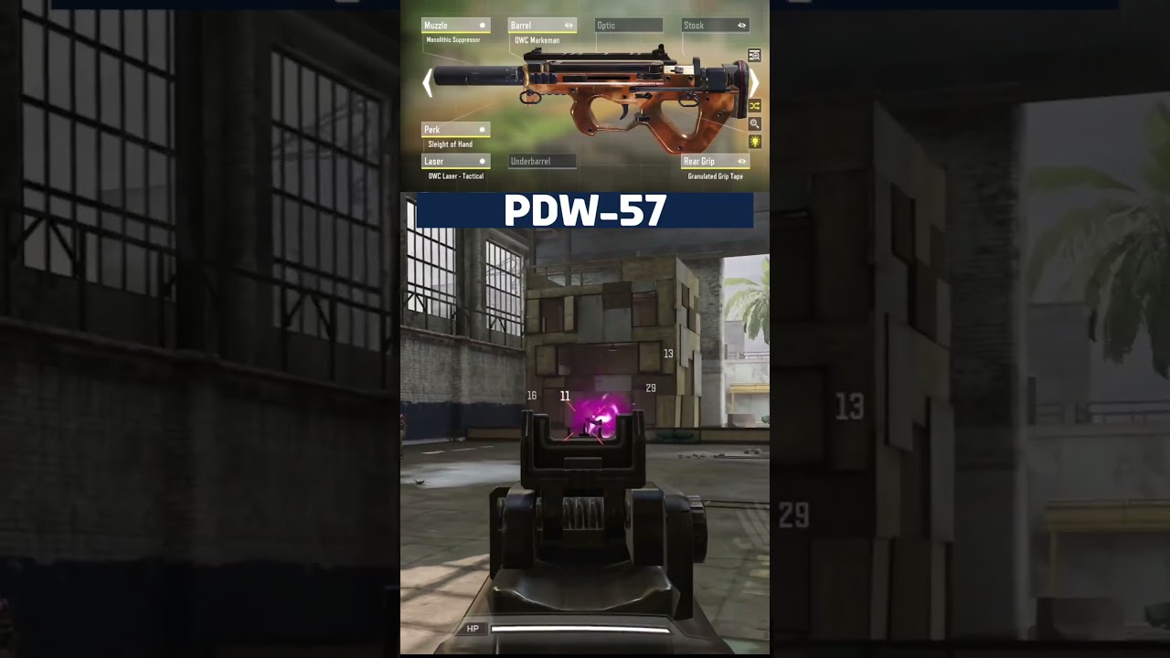 The BEST PDW-57 Gunsmith in CoD Mobile! 💯🔥 #shorts #codm #codmobile