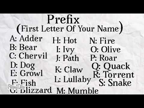 Warrior Cat Name Generator