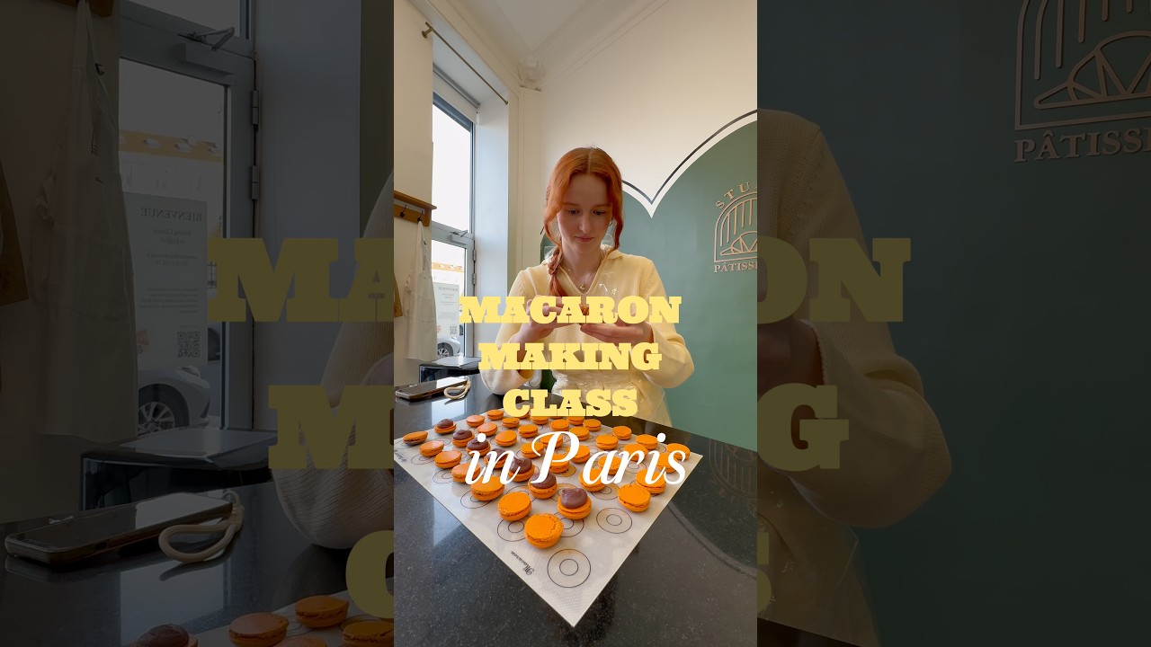 Macaron Making Class in Paris! I had THE best time🇫🇷❤️👩🏼‍🍳✨ #paris #baking