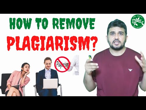 How to remove plagiarism from research article