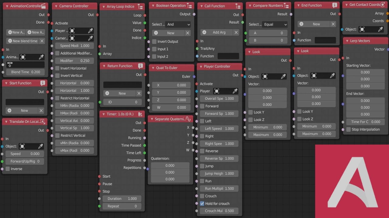 Extra logic nodes for Armory 3D.