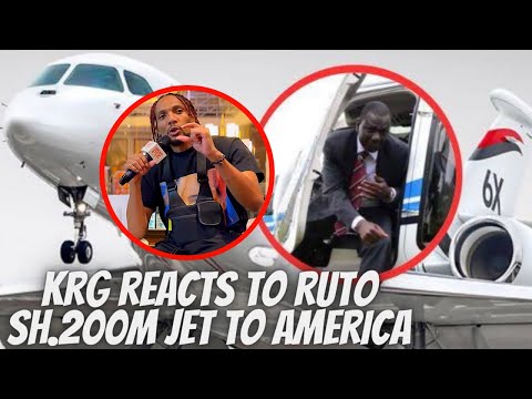 KRG Reacts To Sh.200M Private Jet Used By President Ruto To America / Responds to Why He Didn’t Go