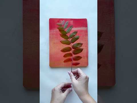 Easy botanical gel print #gelprinting #monoprint #botanicalart