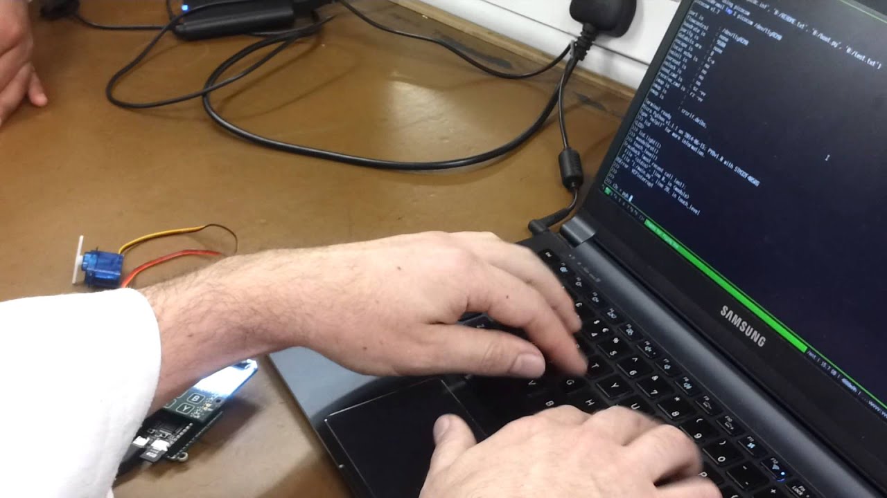Micro Python demo at Open Tech Workshop in Cambridge 2
