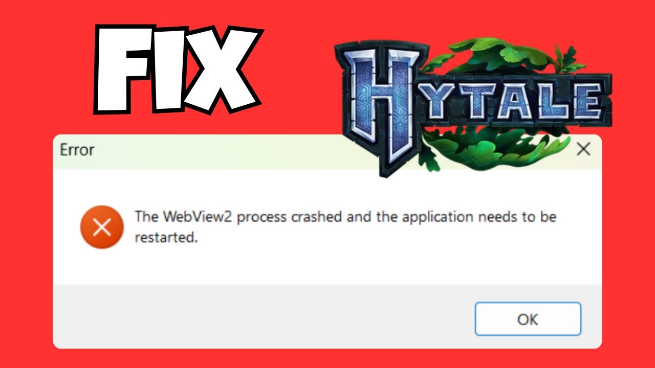 Fix “The WebView Process Crashed” Error in Hytale