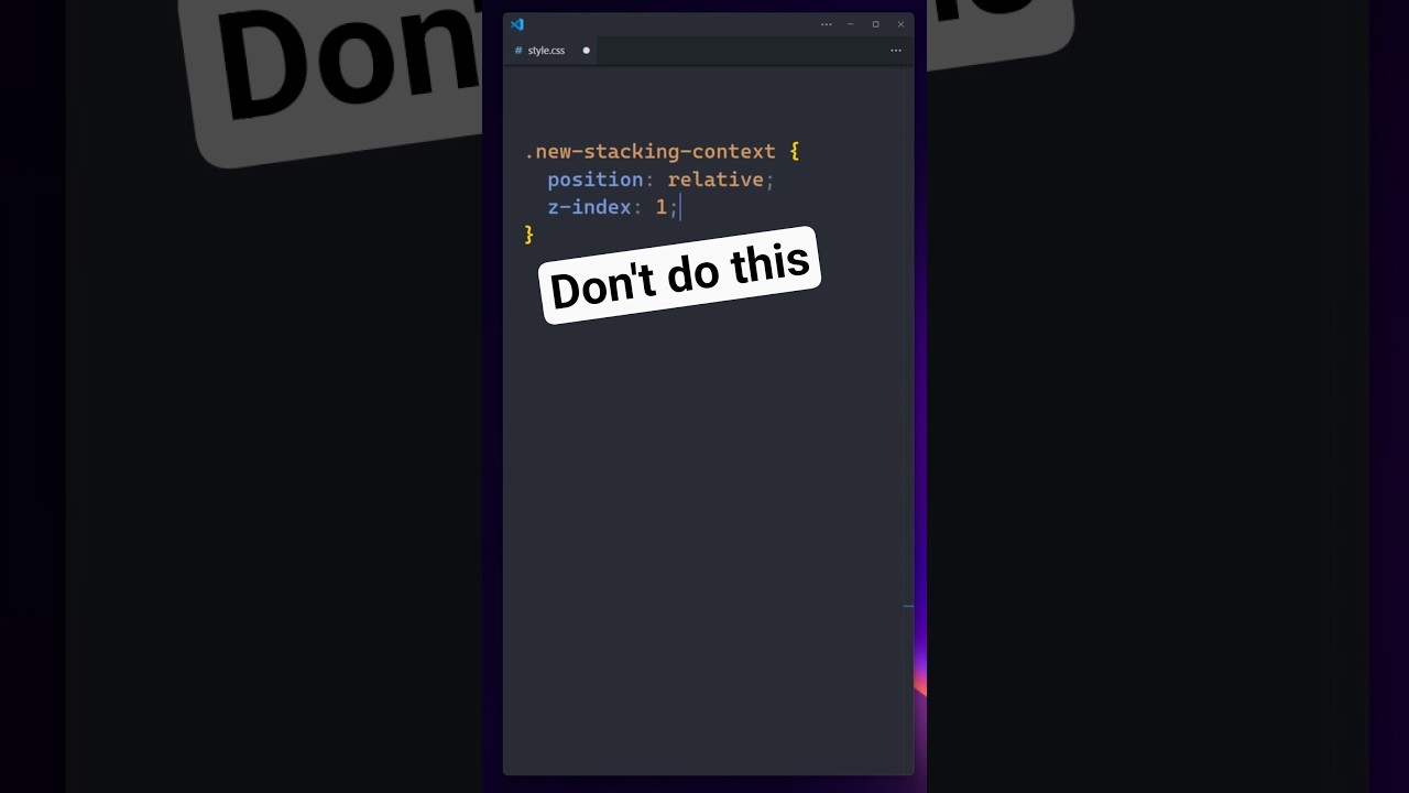 There's a better way to control stacking in CSS