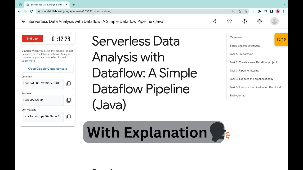Serverless Data Analysis with Dataflow: A Simple Dataflow Pipeline (Java) || #qwiklabs | @quick_lab