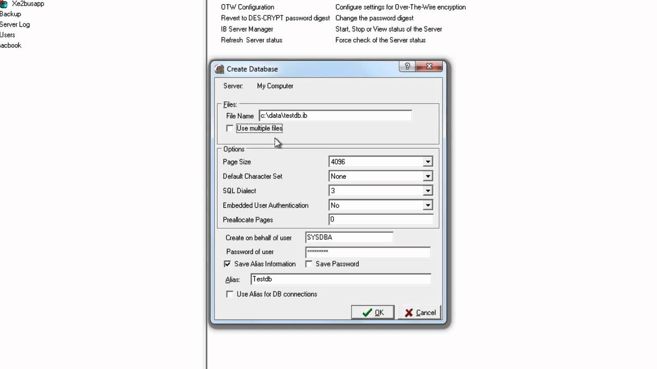 InterBase Database: Creating a Database using IBConsole