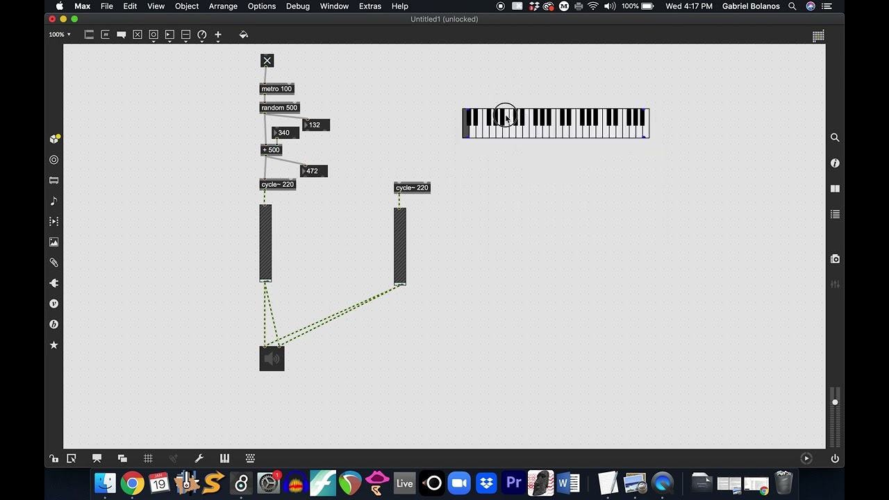 Max/MSP: random and cycle~