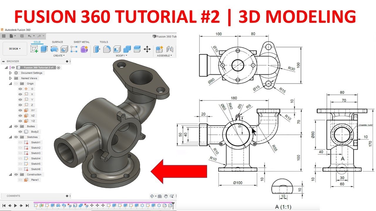 Fusion 360 Tutorial #2 | 3D Modeling