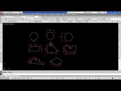 Thực hành vẽ AutoCAD 2D từ cơ bản đến nâng cao | Bài tập 1