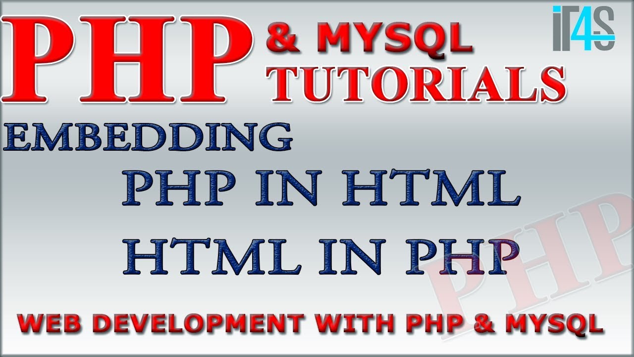 PHP Tutorial | Embedding html in php and php in html with example