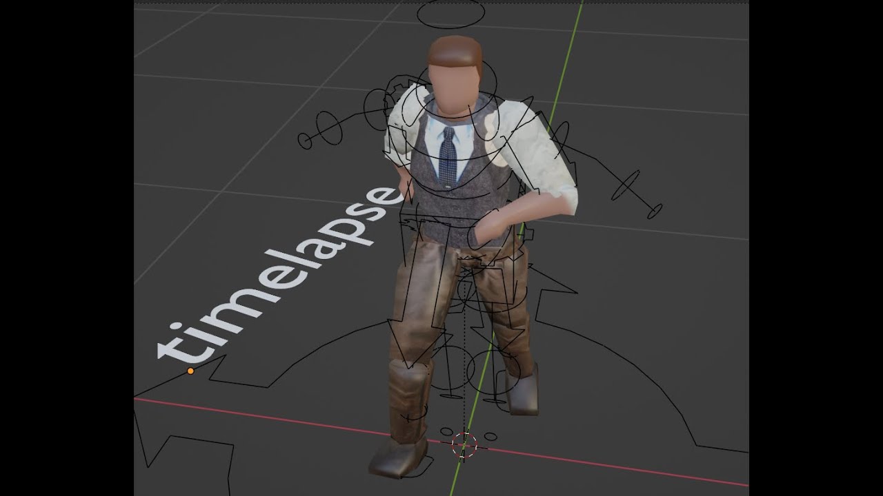 Low poly character modelling timelapse - Sebastian