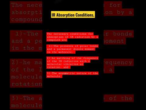 IR Spectrum absorption conditions