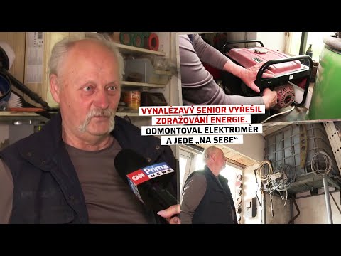 Vynalézavý senior vyřešil zdražování energie. Odmontoval elektroměr a jede „na sebe“