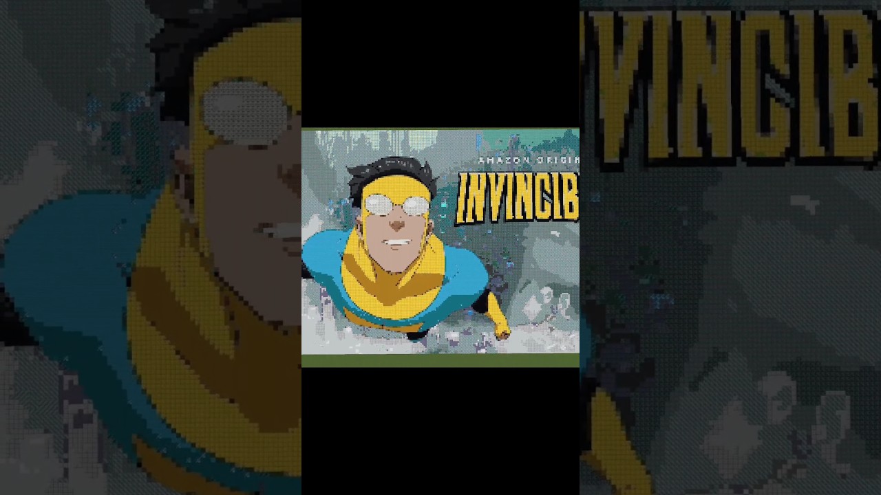 Making Invincible in pixel art in Minecraft