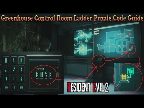 Resident Evil 2 Remake 1st Scenario Lab Greenhouse Control Room Ladder Puzzle Code Guide