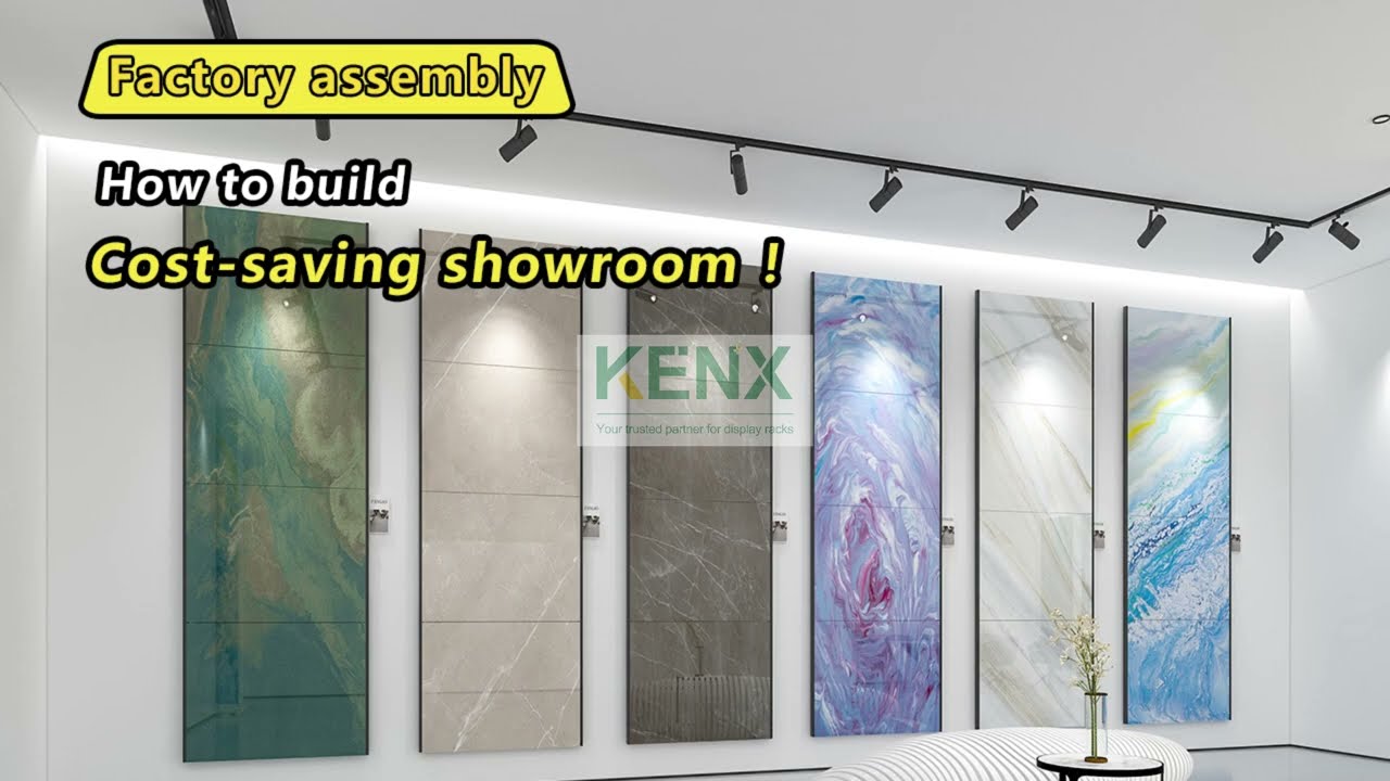 wall mounted tiles display stand - tiledisplaystand.com