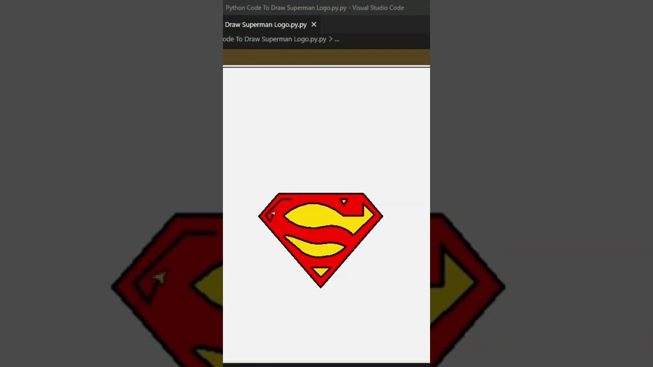 How to Draw the Superman Logo Using Python Turtle | Pythonsupermanlogo | Draw Superman Logo