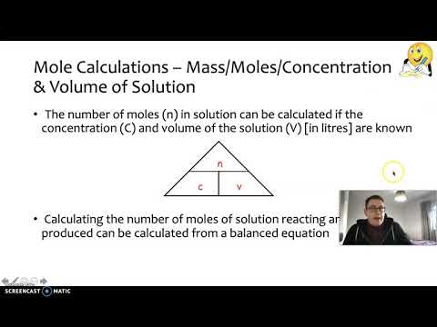 1. Mole Calcs - Masses & Solutions