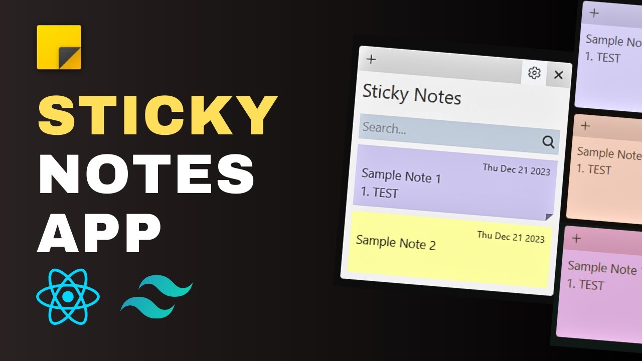 Create a POWERFUL Sticky Notes App with React js and Tailwind css