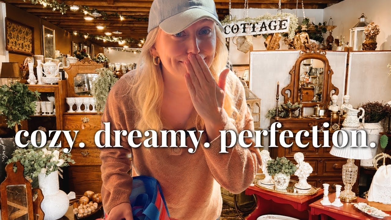 Styling My Antique Booth to Look Like a Cozy Cottage Shop🏠 & The Most Beauiful Antique Shop 