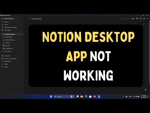 How to Fix Notion Desktop App Not Working in Windows 11