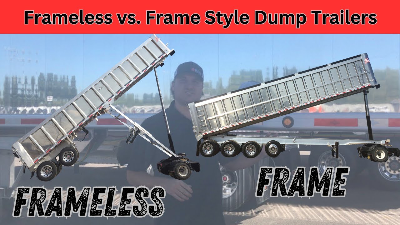 Frameless or Frame Style Semi Dump Trailer