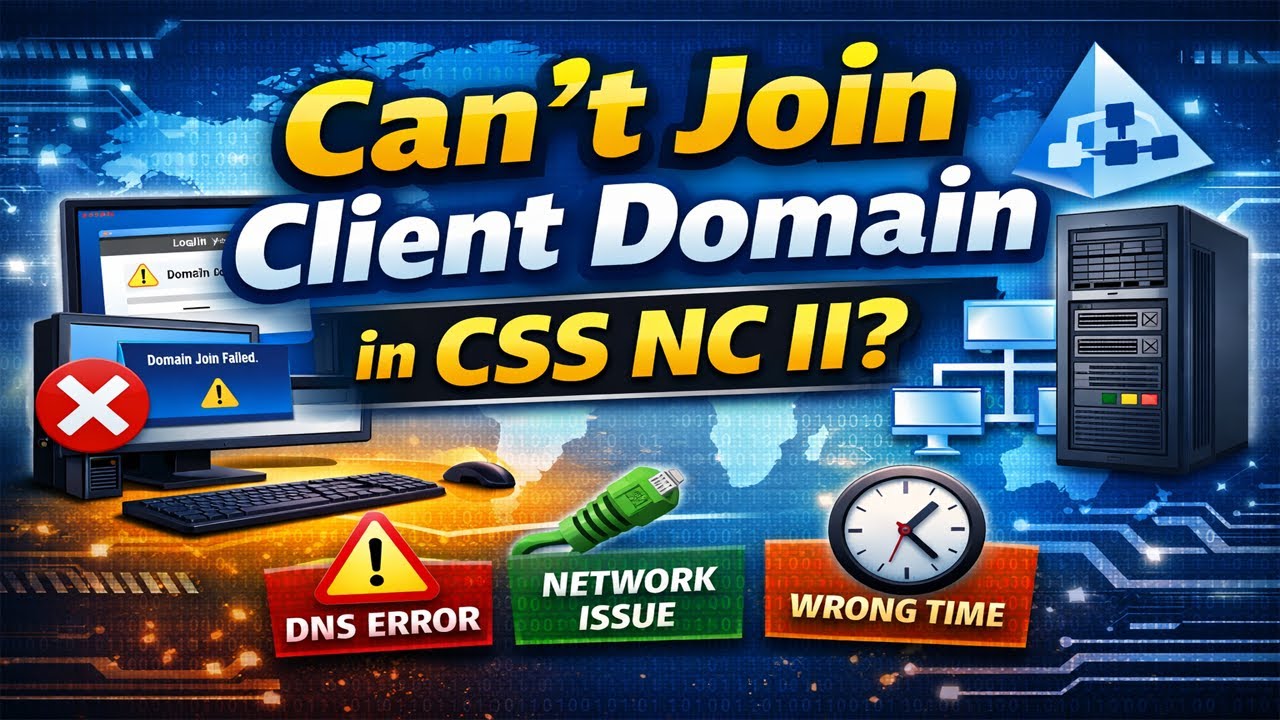 SOLVED! Cannot Join Client PC to Domain — CSS NC II