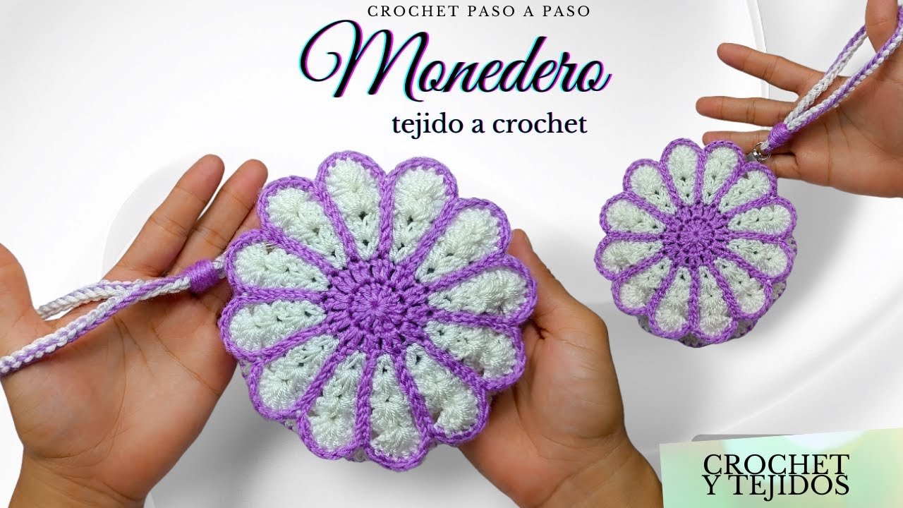 ❤ BEAUTIFUL ❤ Crochet coin purse step by step / crocheted wallet