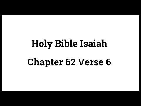 Holy Bible Isaiah 62:6