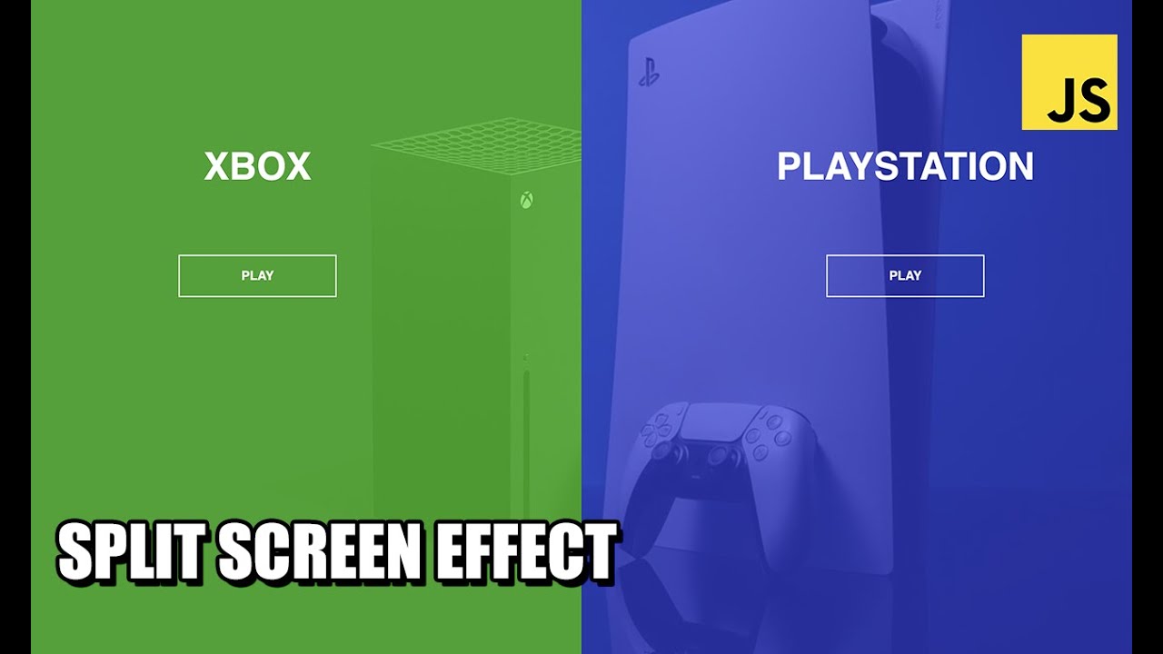 Split Screen Effect JavaScript Tutorial | How to make Split Page?