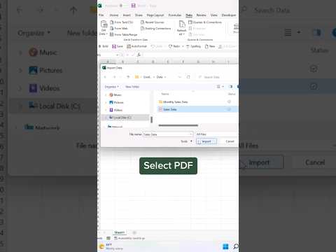 How to import pdf to excel #import #pdf #convert #excel #exceltutorial #exceltips #explorepage #100
